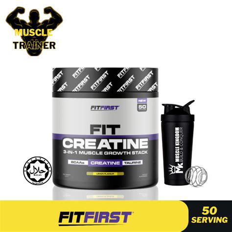 Fit First Fit Creatine Micronized 3 In 1 Muscle Growth Stack Lemon