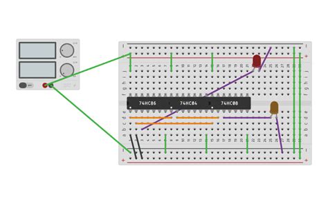 Circuit Design Half Substractor Tinkercad