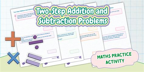 New Two Step Addition And Subtraction Problems Twinkl