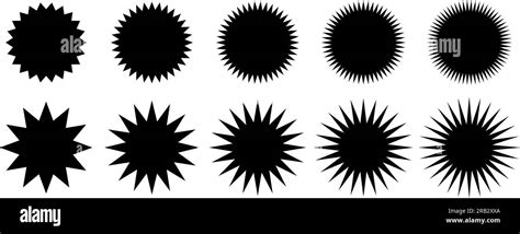 Zig Zag Edge Circle Shape Set Jagged Round Elements Collection Graphic Design Elements For