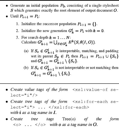 table 1 from automatic synthesis of xsl transformations from example