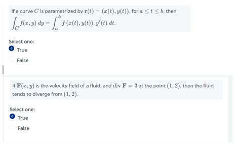 solved if a curve c is parametrized by r t x t y t