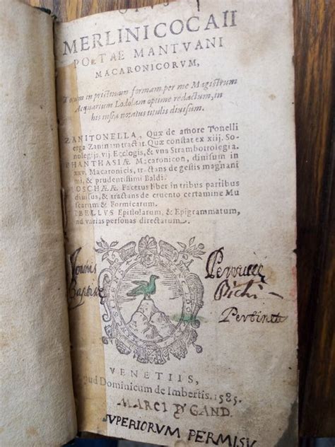 Teofilo Folengo Macaronicorum 1585 Catawiki