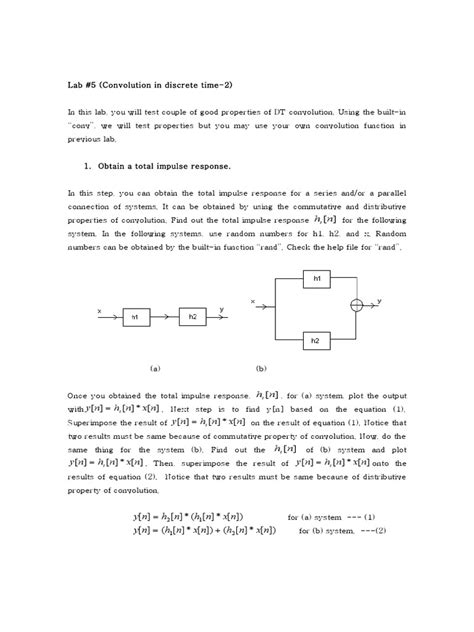 Lab 5 Pdf Convolution Signal Processing