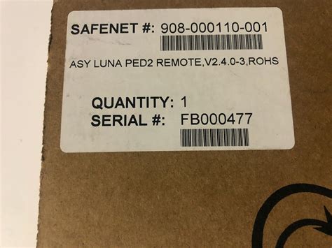 luna ped2 remote v2 4 0 3 hardware security module safenet ebay