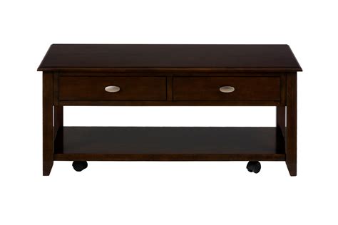 Jofran 103 Jofran 1030 1 Transitional Castered Cocktail Table With 2 Pull Thru Drawers Reeds