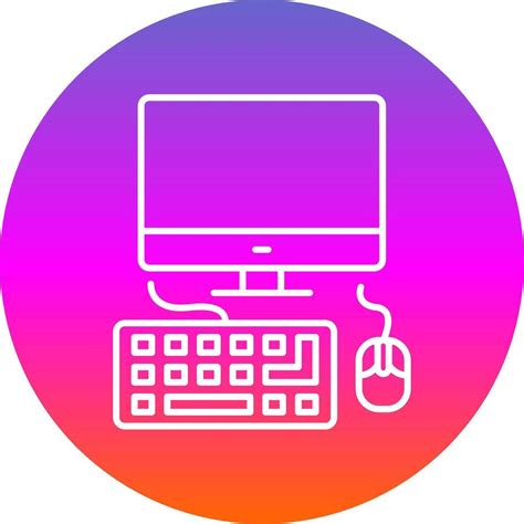Computing Line Gradient Circle Icon 38737447 Vector Art At Vecteezy