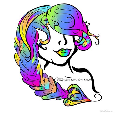 Rainbow Hair Drawing Free Download On Clipartmag
