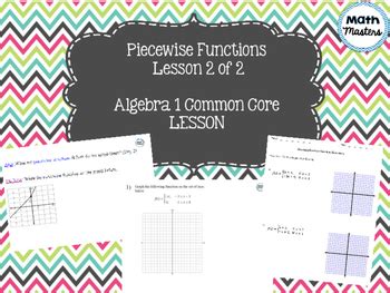 Piecewise Functions Lesson Of By Math Masters TPT