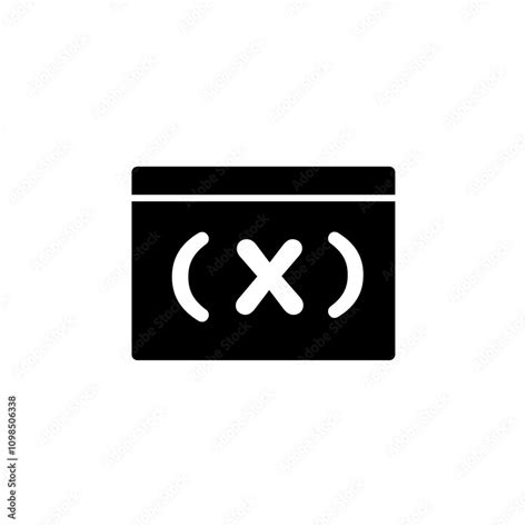 Photo And Art Print Variable Symbol Icon Black And White Vector Outline