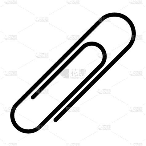 线性图标用来装订文件和纸张的回形针简单的黑白矢量孤立在白色背景图片 白色背景图片素材 花瓣网