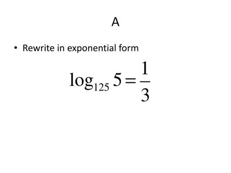 PPT Rewrite In Exponential Form PowerPoint Presentation Free Download ID 3828978