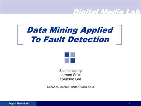 Ppt Data Mining Applied To Fault Detection Powerpoint Presentation