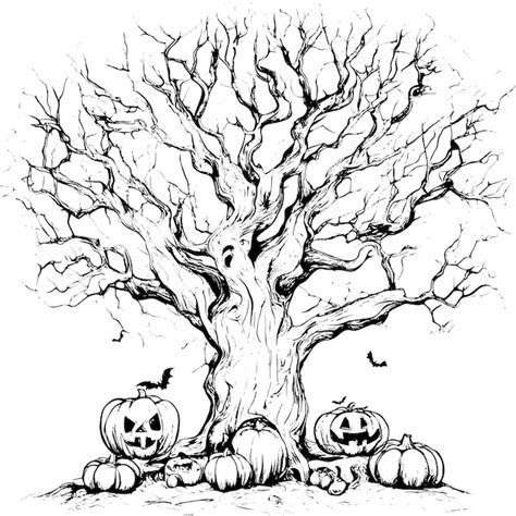 Scary Tree Sketch Images Free Download On Freepik