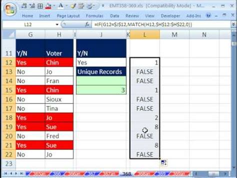 Excel Magic Trick Count Unique Items With More Than One Criteria YouTube