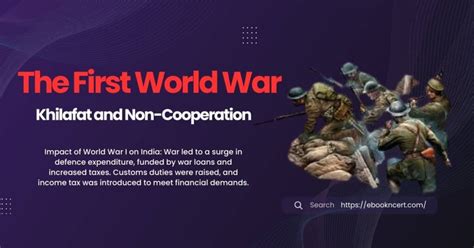 The First World War Khilafat And Non Cooperation Concept And Pdf E