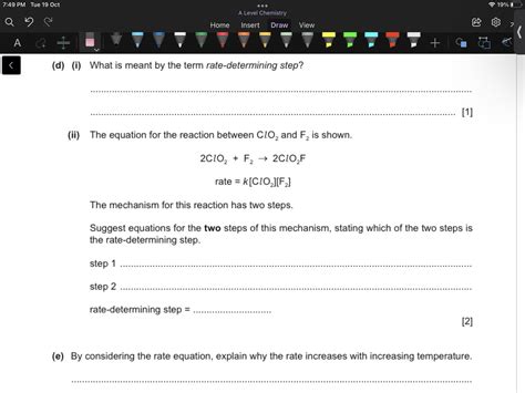 How Do I Answer These Reaction Mechanism Questions R Alevel