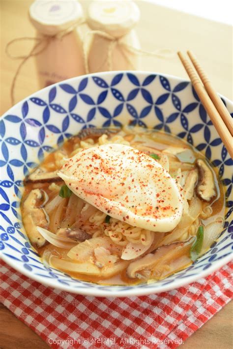 표고버섯라면 고급진 라면레시피