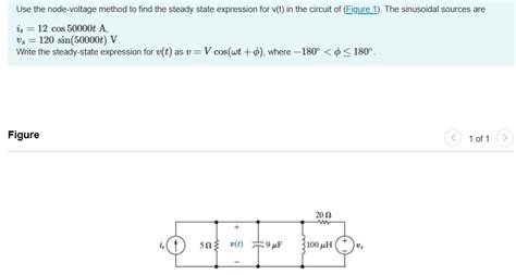 Solved Find The Numerical Value Of Vo ϕ And ω