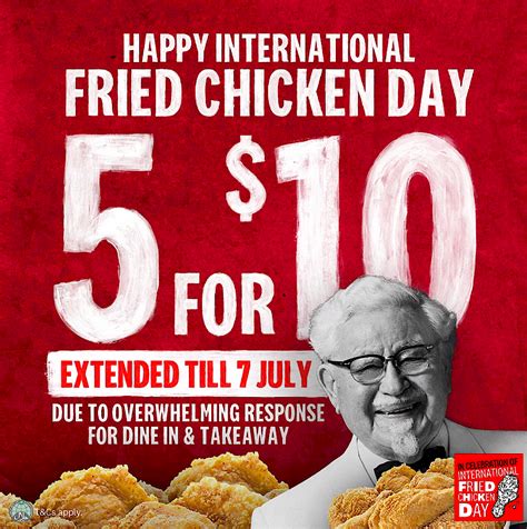 International Fried Chicken Day Promotion Kfc Texas Chicken Popeyes