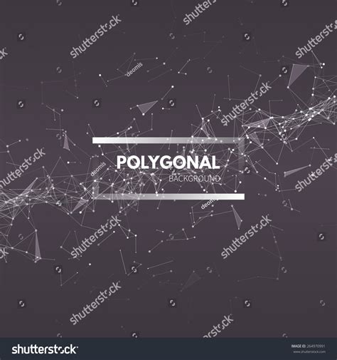 Wireframe Mesh Polygonal Background Abstract Form Stock Vector Royalty
