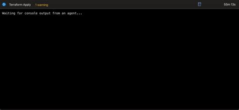 waiting for console output from an agent but no console logs