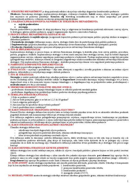 Strateški Menadžment Skripta Pdf