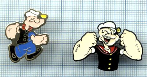 LOT DE Pin S Popeye Le Marin Fumant Sa Pipe The Sailor Man Dessin
