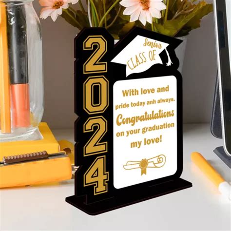 CENTROTAVOLA GRADO CLASSE Laurea Festa Decorazione Del 2024 Segno Legno