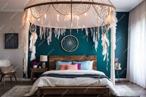 Premium Photo Bohemian Dreamcatcher Bed Canopy
