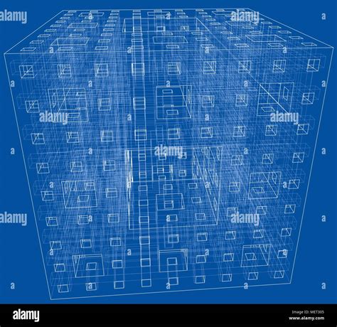 Abstract Boxes Outlined Vector Rendering Of 3d Stock Vector Image And Art