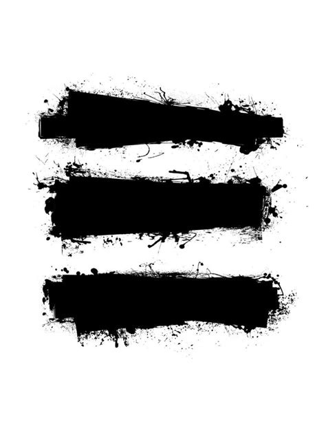 Black Splash Border Frame Set Splash Border Abstract Png And Vector