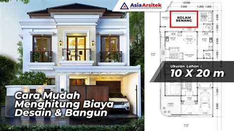 Desain Rumah Mewah 2 Lantai Style Tropis Modern Dengan Kolam Renang Di