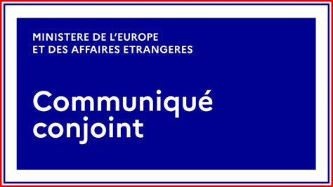 Communiqué Conjoint Relatif à La Déclaration Des Autorités De