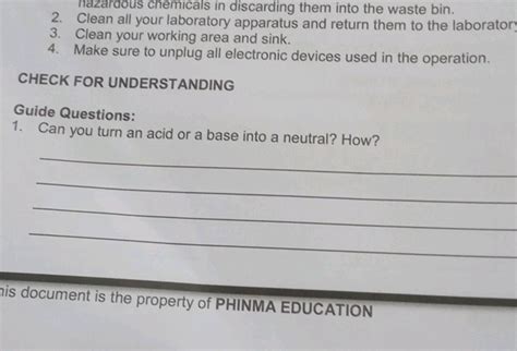 Clardous Chemicals In Discarding Them Into Studyx