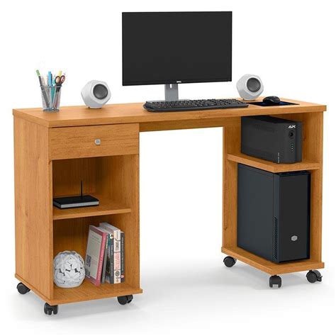 Mesa Para Computador 125cm Gaveta Million Patrimar Cinamomo Madeiramadeira