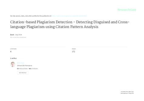 Pdf Citation Based Plagiarism Detection
