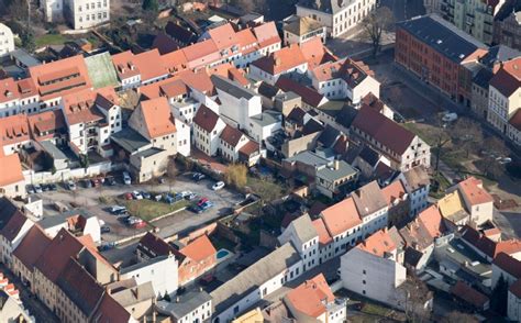 Torgau Von Oben Stadtansicht Vom Innenstadtbereich In Torgau Im