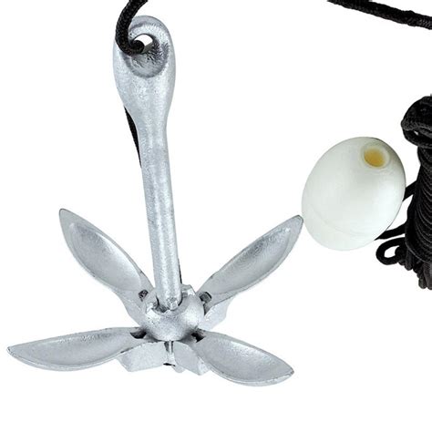 Maxbell Small Boat Anchor Kayak Folding Grapnel Anchor With 12m Rope A