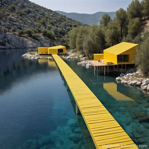 Create An Architecture Platform In The Lake Of Ionnina Prompts Stable