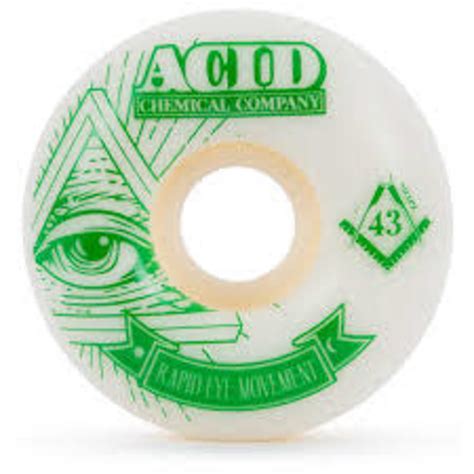 Acid Chemical Co Acid Rem Pyramid Wheels 56mm 99a White Set Of 4