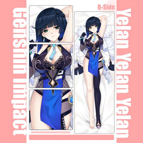 Yelan Genshin Impact Dakimakura Anime Abrazando Body Pillow Etsy Espa A