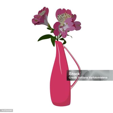 알스트로 메리아 열대 꽃 꽃병에 페루 백합 벡터 일러스트레이션 0명에 대한 스톡 벡터 아트 및 기타 이미지 0명 개화기