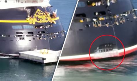 Cruise Ship Disney Dream Crashes Into Metal Pier In The Bahamas In