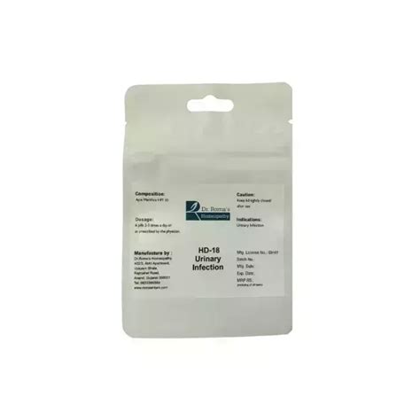 Dr Romas Homeopathy Hd 18 Urinary Tract Infection Uses Price Dosage