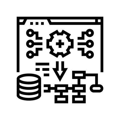 System Deployment Analyst Line Icon Vector Illustration 33064128 Vector