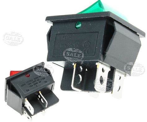 4TLG 16A 250V Ein Aus Einbauschalter Wippenschalter Kippschalter Wippschalter EUR 10 79