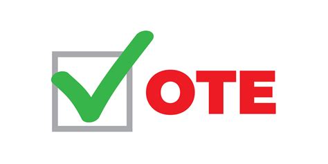 Vote Vector Icon Election Sign Vote Check Logo Campaign Symbol Design