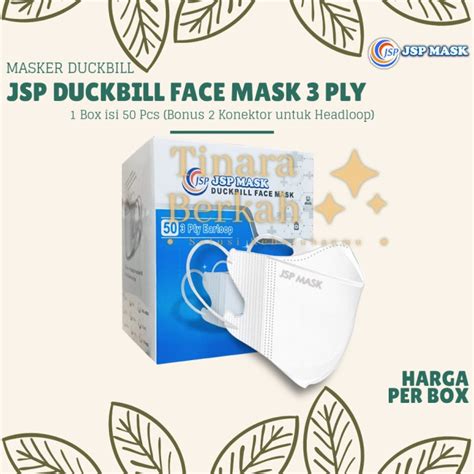 Jual Masker Duckbill Jsp Sm11 Face Mask Disposable Duck Bill 3 Ply 1