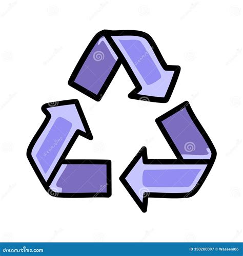 Recycling Vector Illustration Filled Design Editable Outline Icon